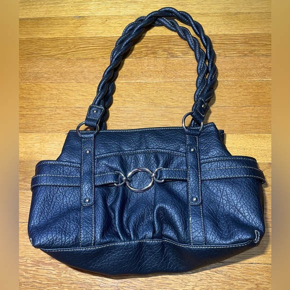 Rosetti | Bags | Rosetti Black Satchel Purse Bag With Braided Straps ...